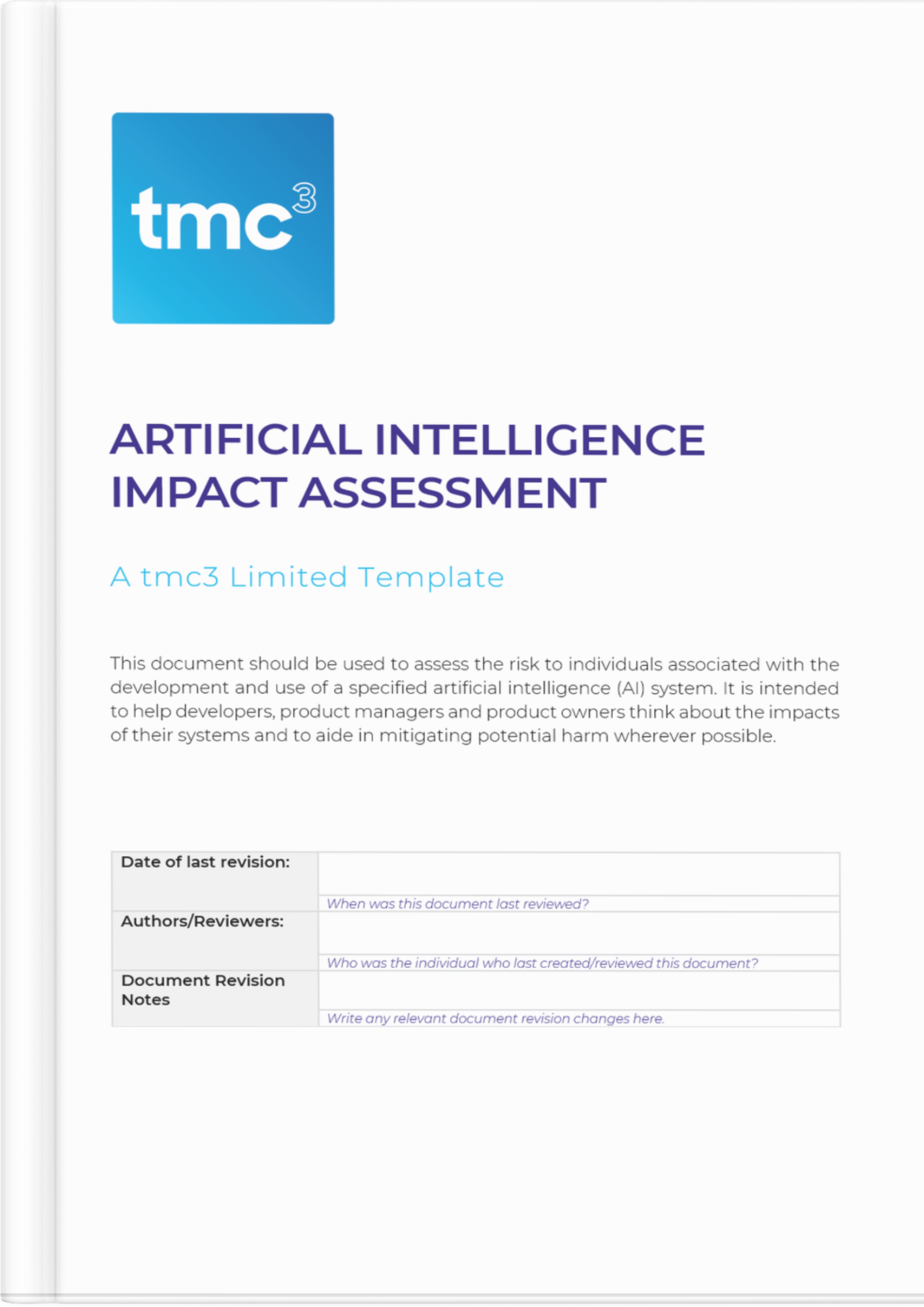 AI Impact Assessment Template | Evaluate Risks & Safeguard Individuals ...